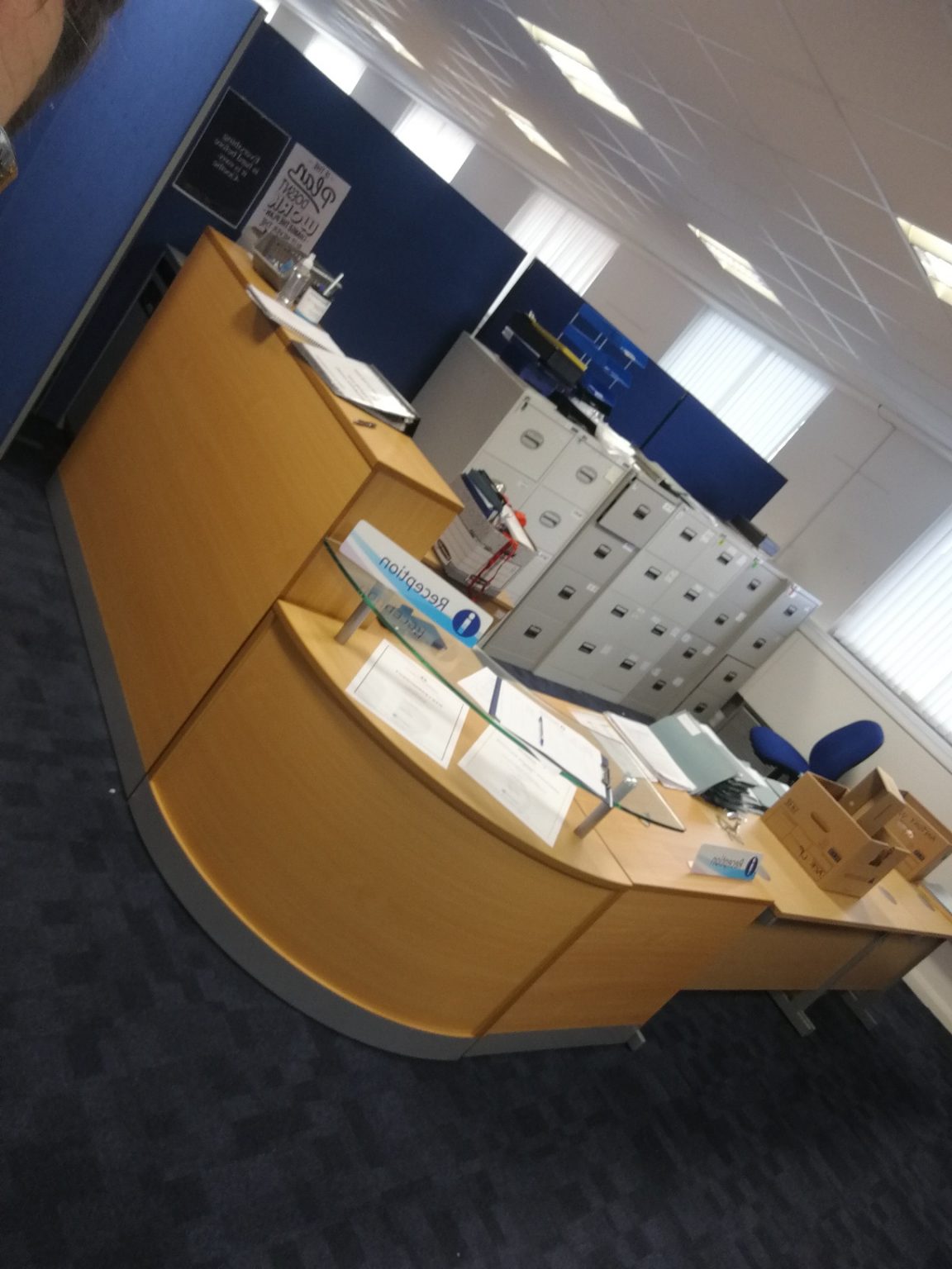 Reception Desk with Gallery Ledge – Office Furniture Newbury