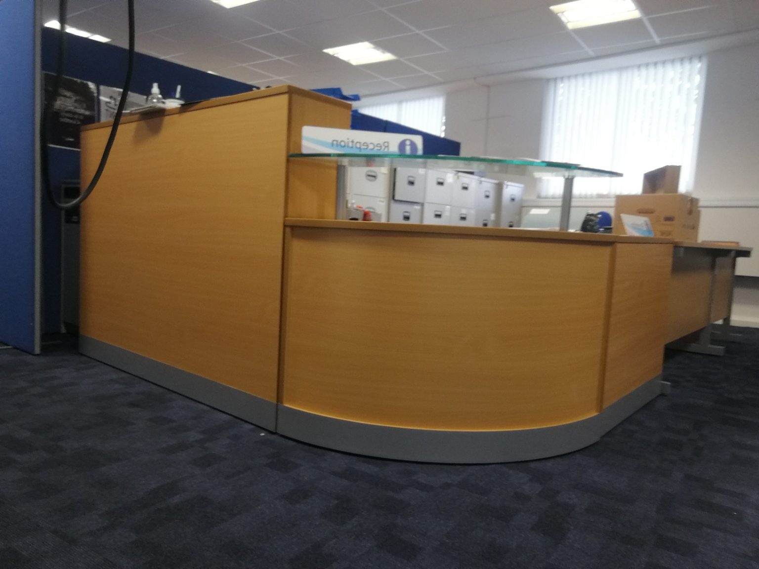 Reception Desk with Gallery Ledge – Office Furniture Newbury